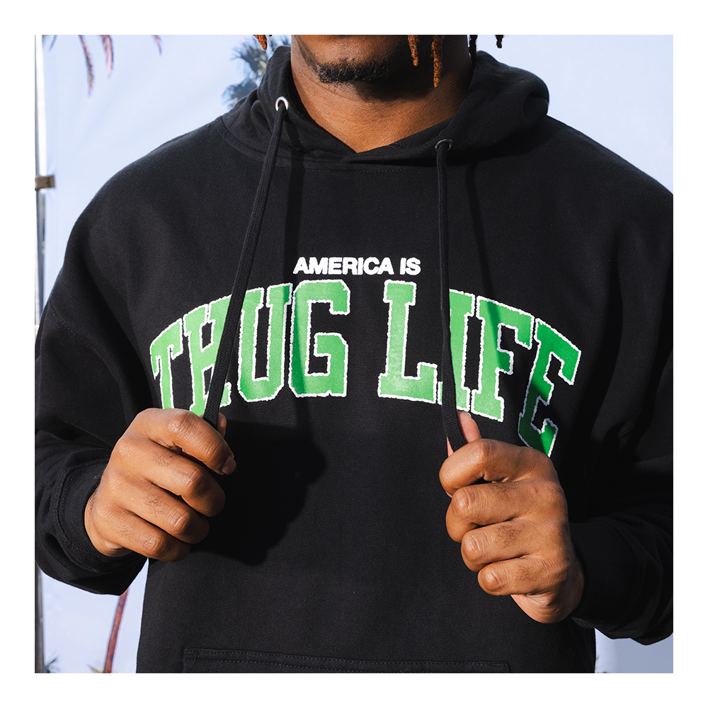 Thug Life Black Hoodie - 2PAC Official Store
